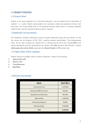 Dolphin Sea Food Restaurant Project Report | DOC