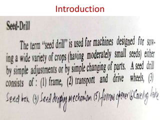 Fmp seed drill | PPT