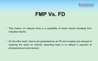 Fixed Maturity Plans and Fixed Deposits | PPT