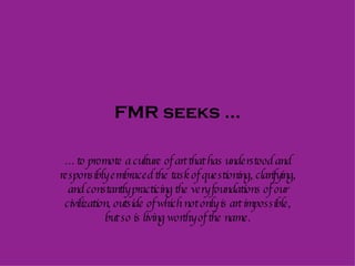 FMR Introduction | PPT