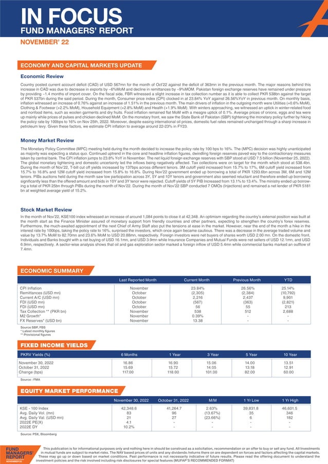 Fund Managers Report (Conventional)- Nov 2022 | PDF