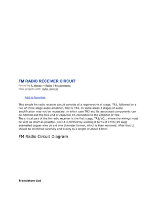 Fm radio reciever | DOCX