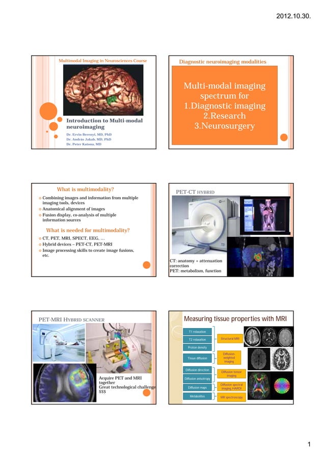 Week 1. Basics of multimodal imaging and image processing. Functional magnetic resonance imaging ...