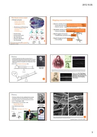 Week 1. Basics of multimodal imaging and image processing. Functional ...
