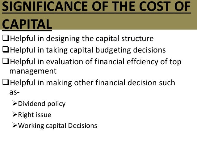 Cost Of Capital cost-of-capital