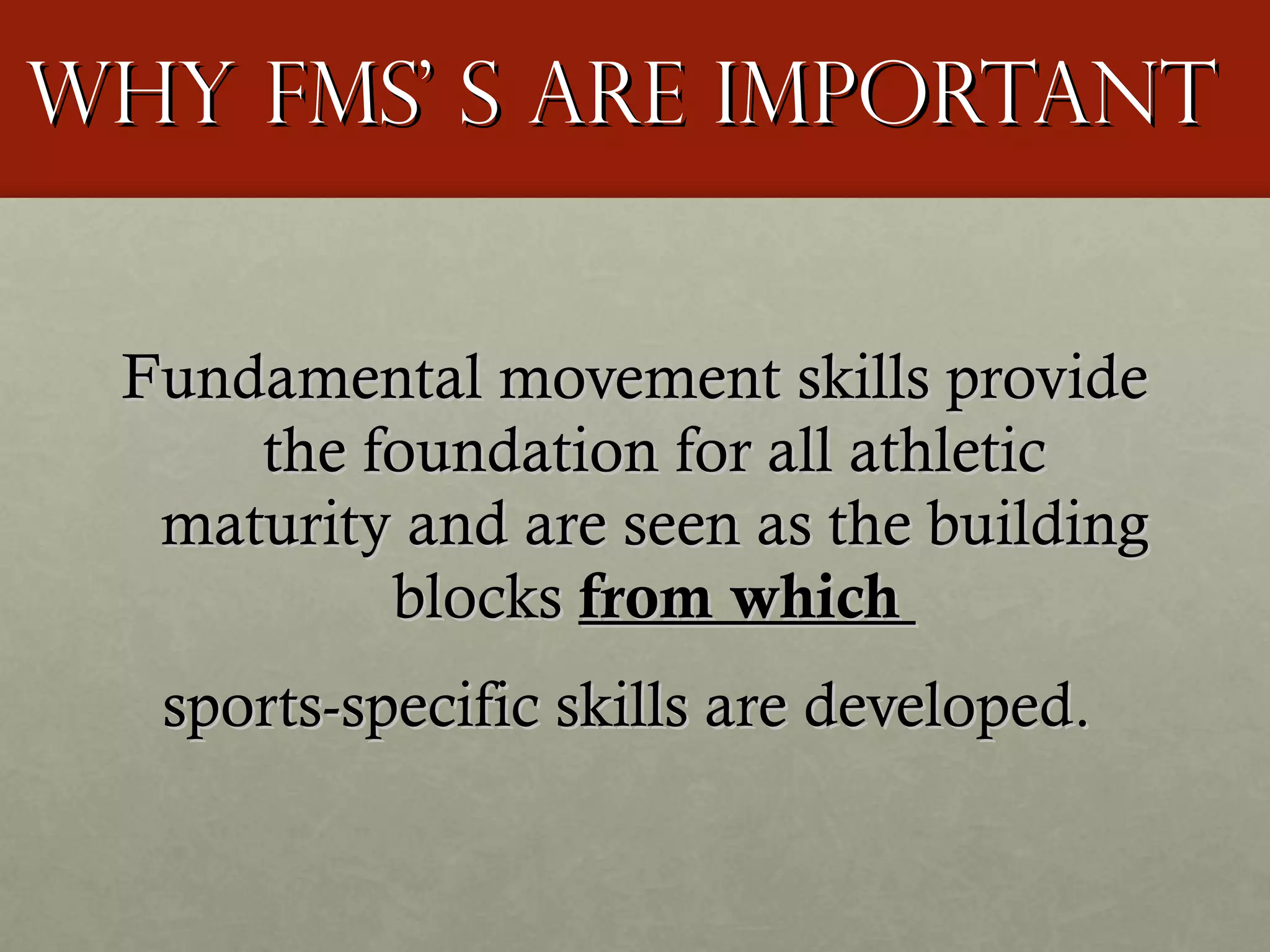 Fundamental Movement Skills | PPT
