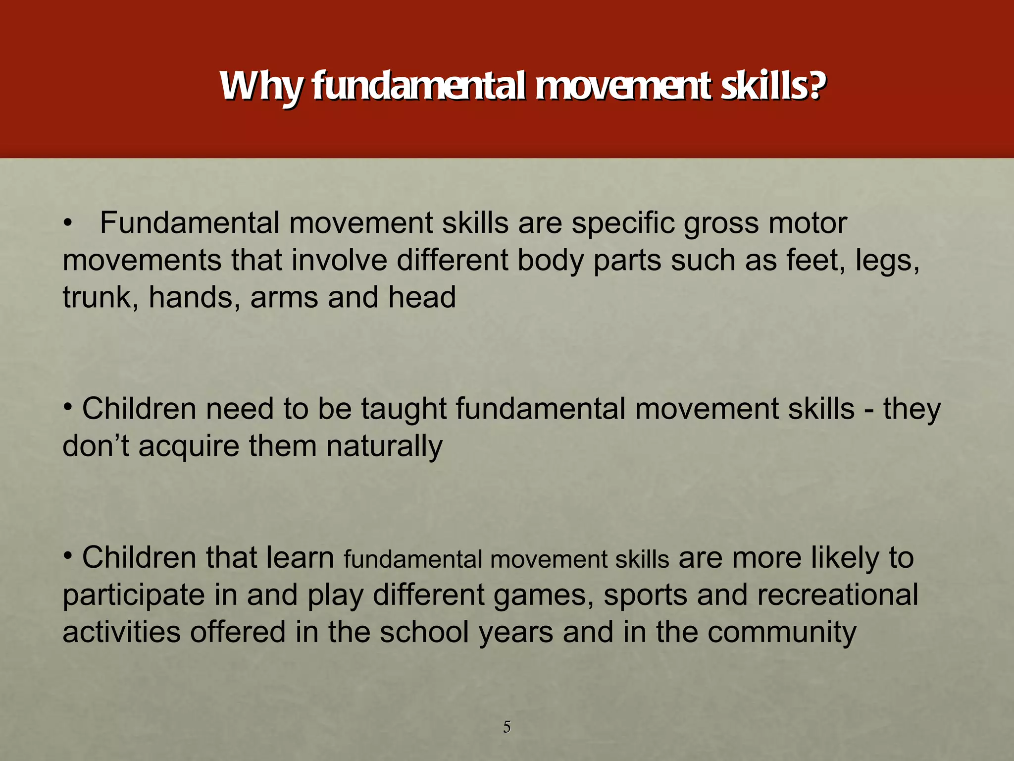 Fundamental Movement Skills | PPT