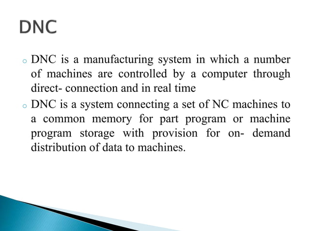 DISTRIBUTED NUMERICAL CONTROL | PPTX | Data Storage and Warehousing ...