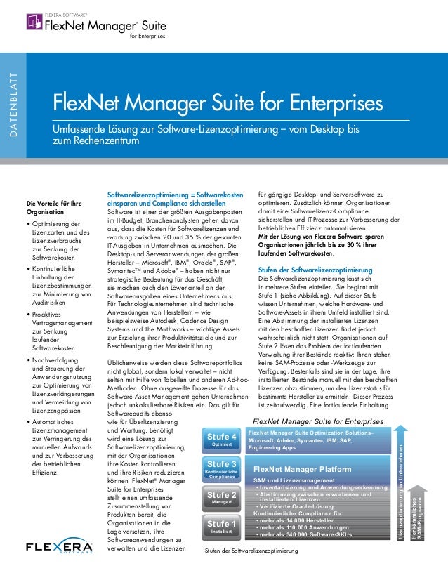 FlexNet Manager Suite for Enterprises Datasheet