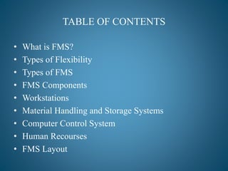 Flexible Manufacturing System | PPTX