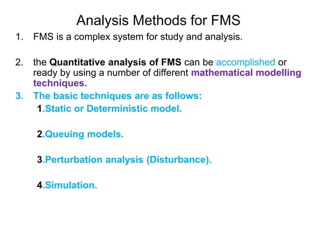 Flexible manufacturing systems (FMS) | PPTX | Robotics | Technology & Computing