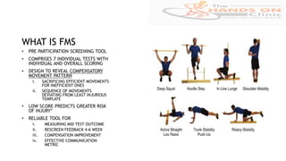 Functional movement screen and Performance Testing | PPTX