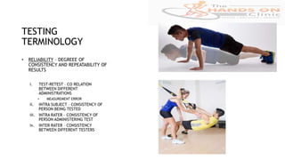 Functional movement screen and Performance Testing | PPTX