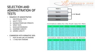 Functional movement screen and Performance Testing | PPTX