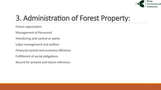 Introduction to Forest management; scope, objectivest | PPTX
