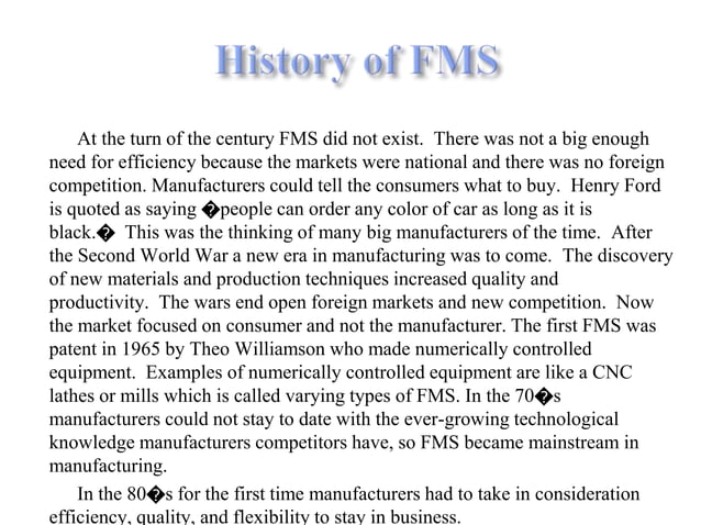 Flexible Manufacturing System, Advantages and DIsadvantages of FMS | PPT