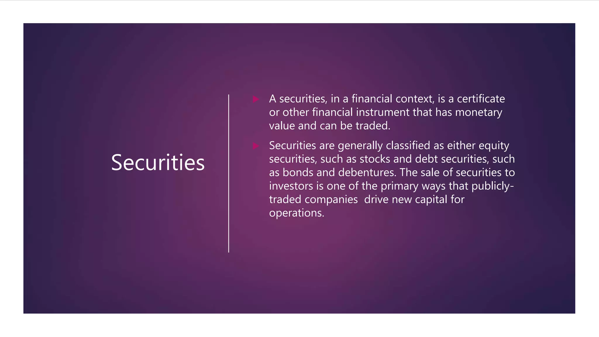 Financial management (Securities) | PPTX