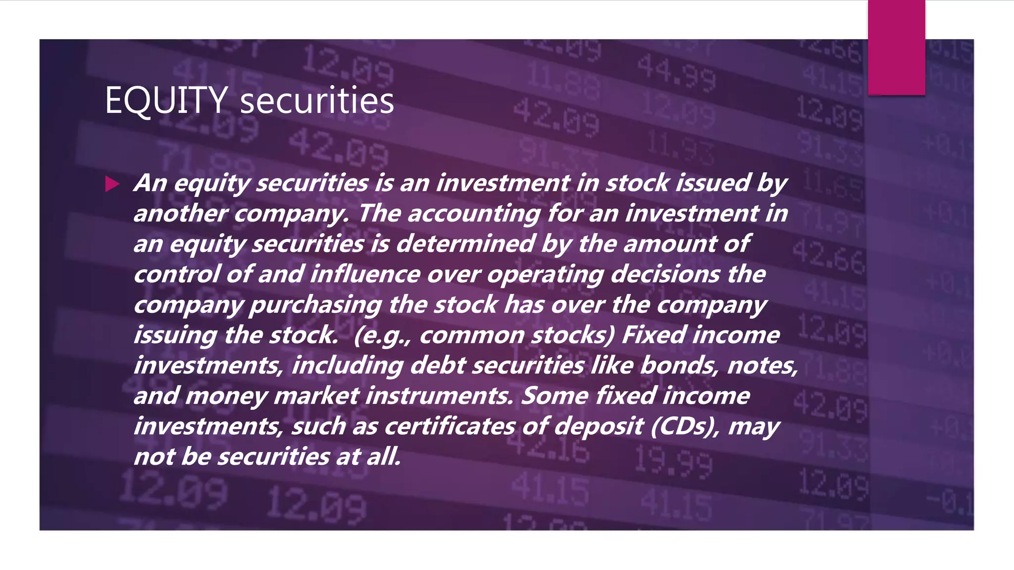 Financial management (Securities) | PPTX