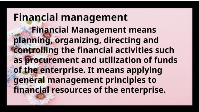 Financial Management presentation b.com5th | PPT