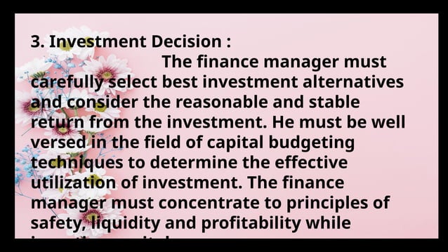 Financial Management presentation b.com5th | PPT
