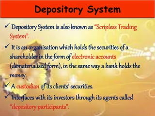 Depository system | PPTX