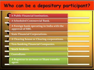 Depository system | PPTX