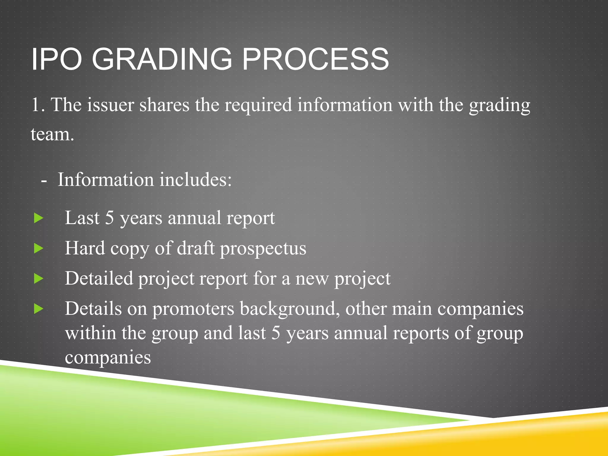 ipo grading | PPT