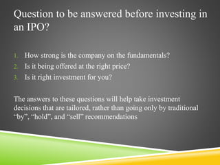 ipo grading | PPT