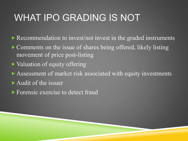 ipo grading | PPT