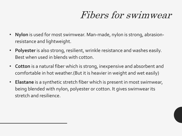 Competitive Swimwear fabric and fibre | PPT