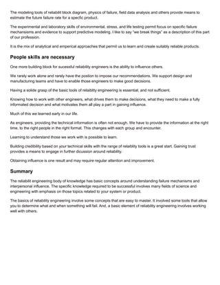 Basics of Reliability Engineering | PDF