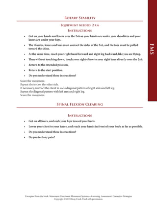 Fms verbal instructions | PDF