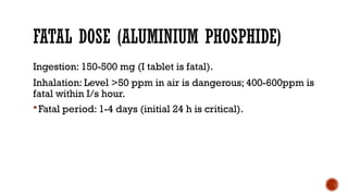 Aluminium and Zinc Phosphide Poisoning in Forensic Medicine | PPTX