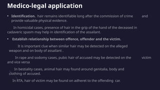 Hairs and fibres in Forensic medicine and toxicology | PPTX