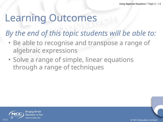 Using algebraic equations. Transposing equations | PPT