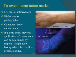 IDENTIFICATION ON BASIS OF TATTOO MARKS AND HAIR | PPTX