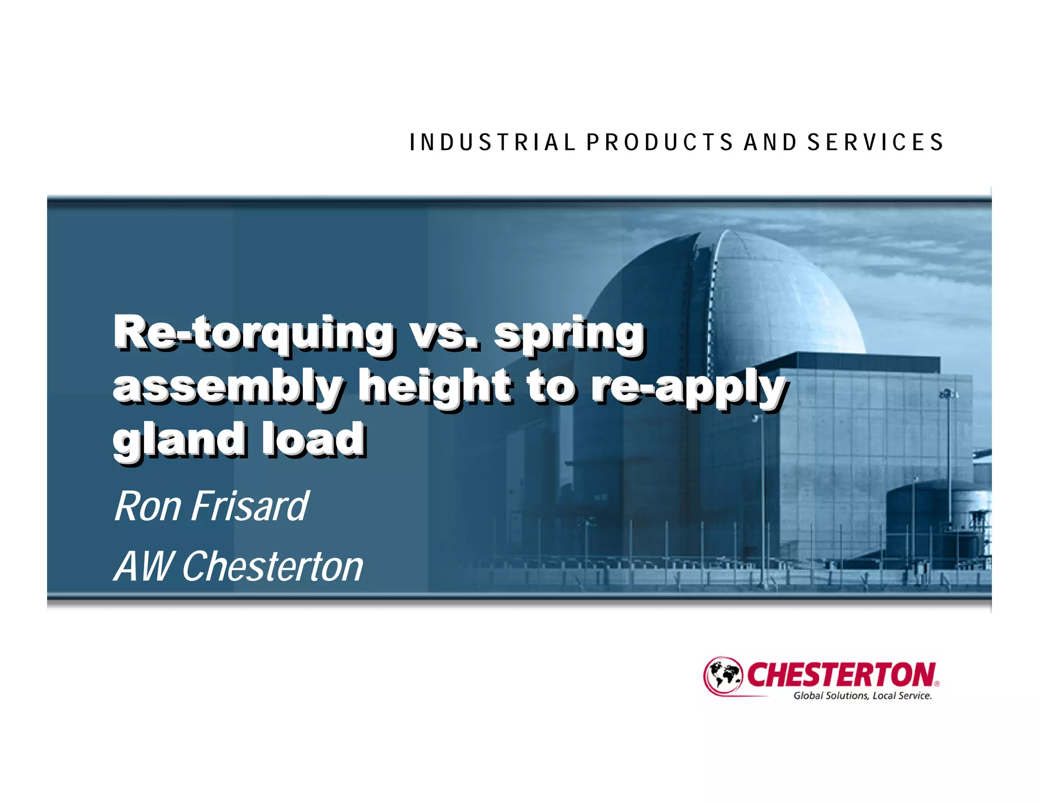 Re-torquing valves and it's effect on gland load | PDF