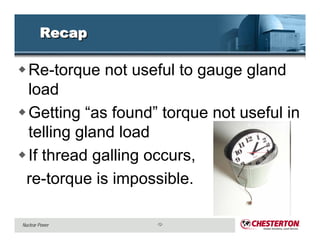 Re-torquing valves and it's effect on gland load | PDF | Physics | Science