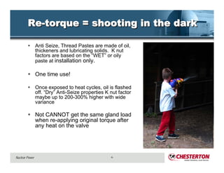 Re-torquing valves and it's effect on gland load | PDF | Physics | Science