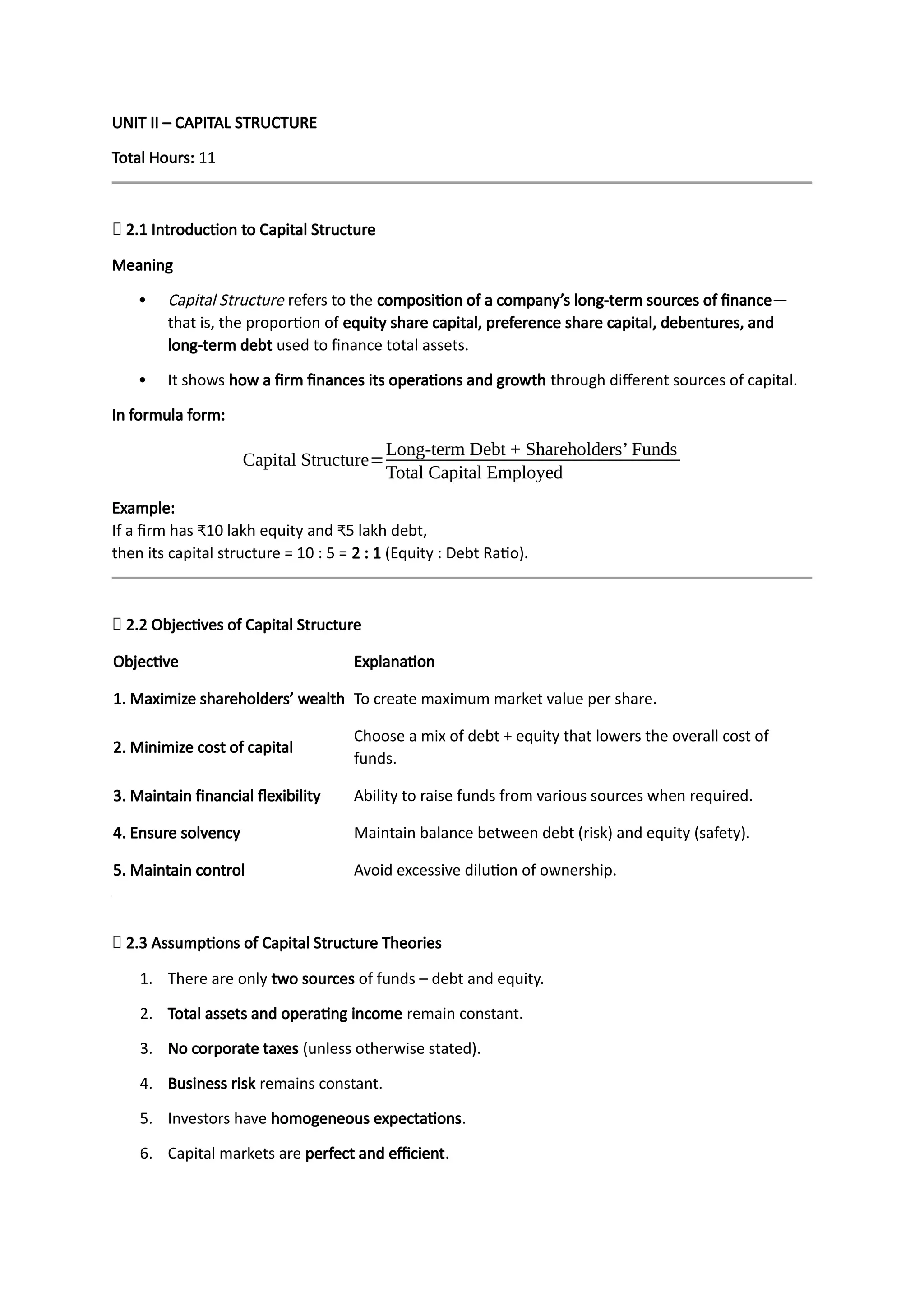 Introduction to Capital Structure fmunit2.docx