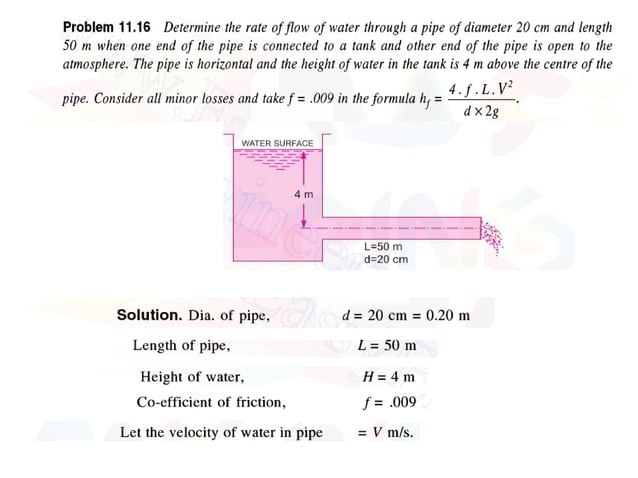Introduction to flow through pipes- FMM UNIT 2 | PPT