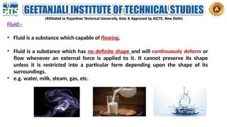 FM basic and concepts of fluid mechanics | PPTX