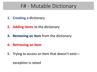 .net F# mutable dictionay | PPTX
