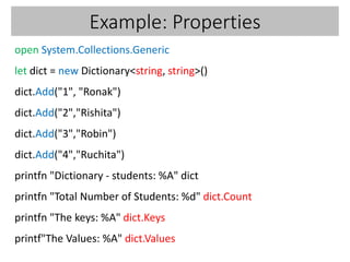 .net F# mutable dictionay | PPT