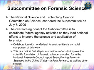 NSTC Subcommittee on Forensic Science (2009) | PDF