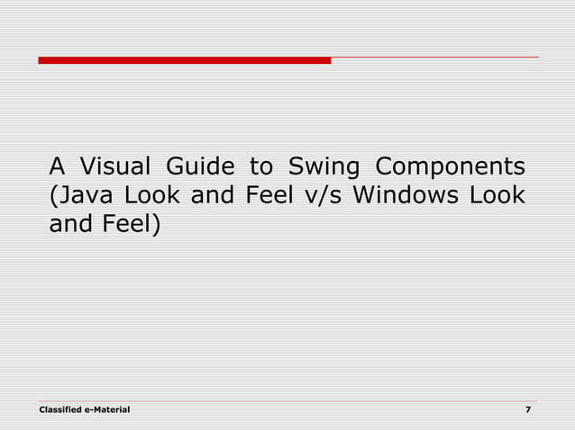 java swing programming | PPT
