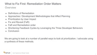 What to Fix First? Remediation Order Matters | PPT