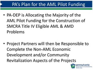 Eric. E. Cavazza P.E., Director PA DEP Bureau of Abandoned Mine ...