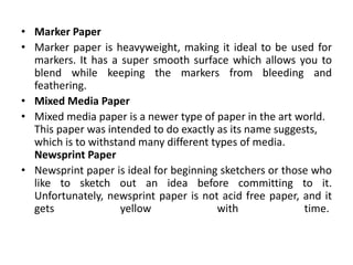 1 drawing paper n technique | PPT