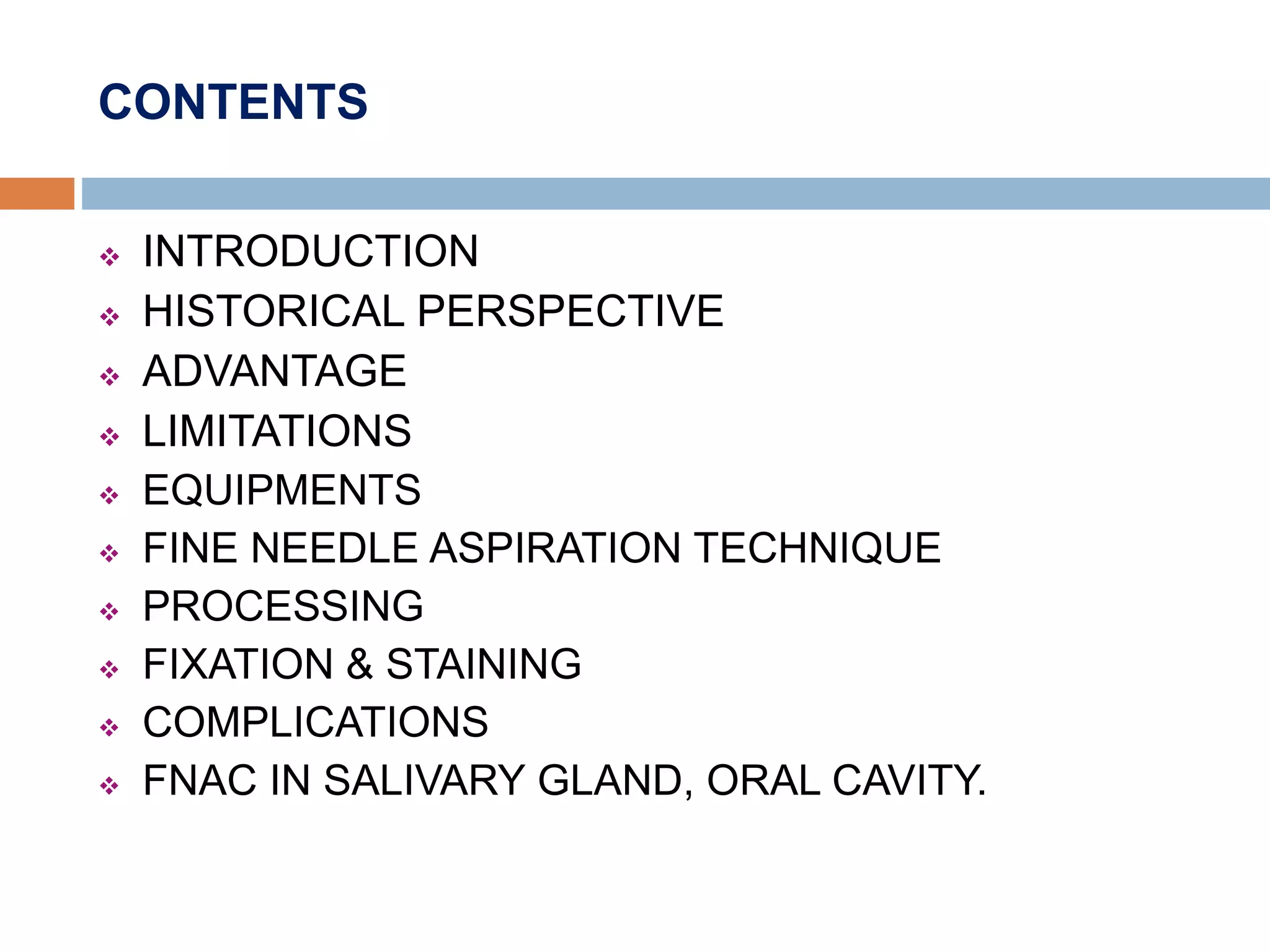 FINE NEEDLE ASPIRATION CYTOLOGY / FNAC | PPTX